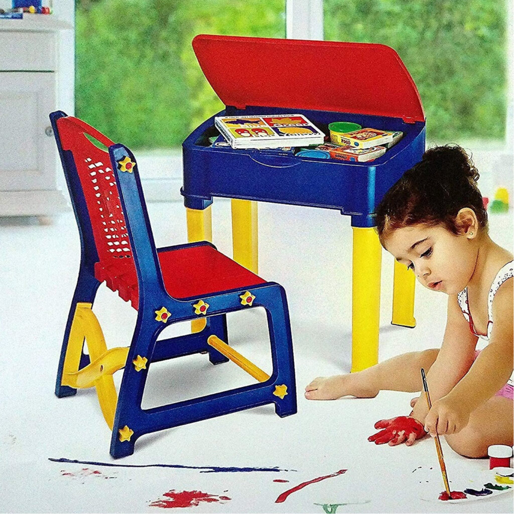Nilkamal Apple JR Study Desk (Pepsi Blue Bright Red Yellow) - You Mart