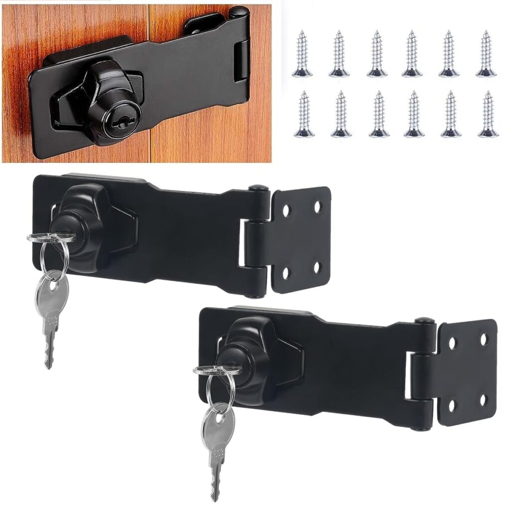 HASTHIP 2 Set Drawer Lock with Keys – 3" Metal Locking Hasp for Cabinet ...