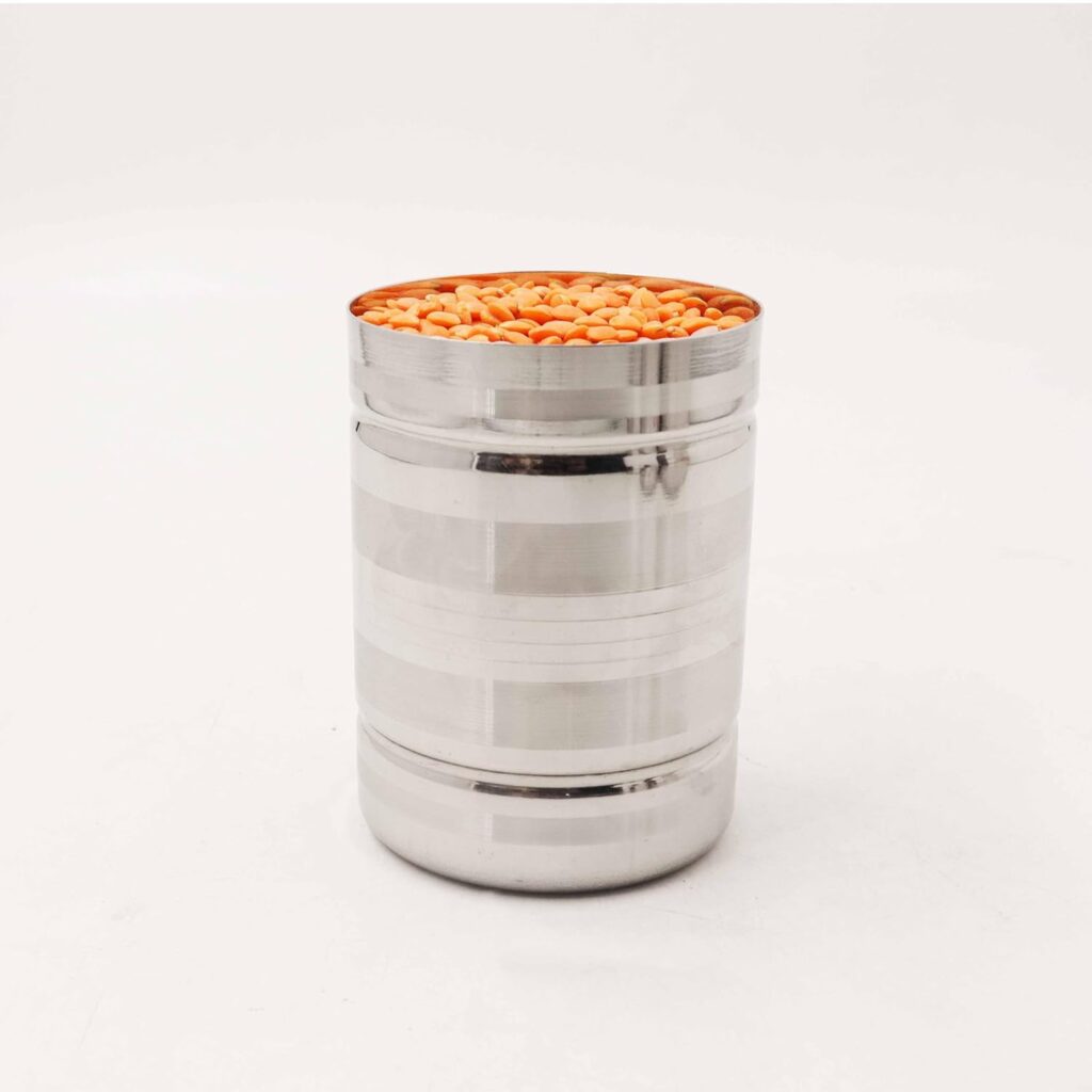 Spillbox Stainless Steel Rice Measuring Padi / Uzhakku – Traditional ...