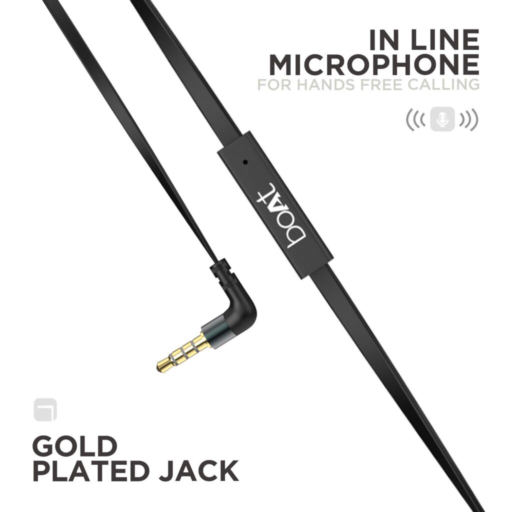 boAt BassHeads 225 in-Ear Super Extra Bass Wired Headphones, with Mic ...