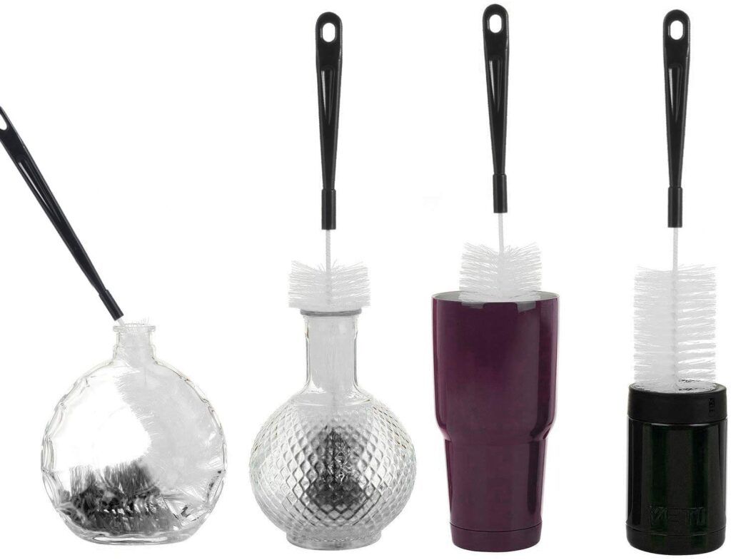 ALINK Plastic Handle 16in Extra Long Black Bottle Cleaning Brush ...