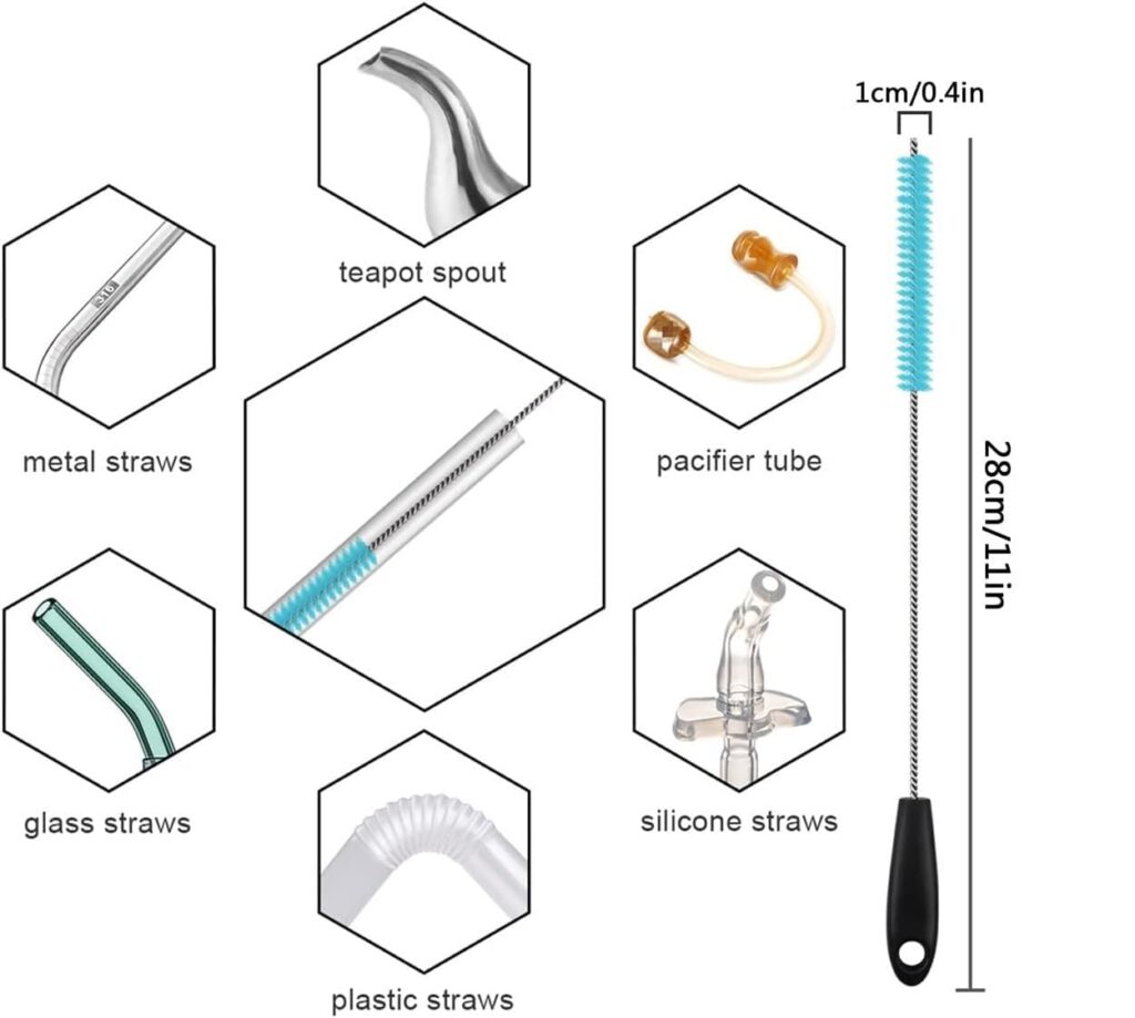 3Pcs Bottle Cleaner Brush Set, 15 inch Long Handle Washing Baby Bottle ...