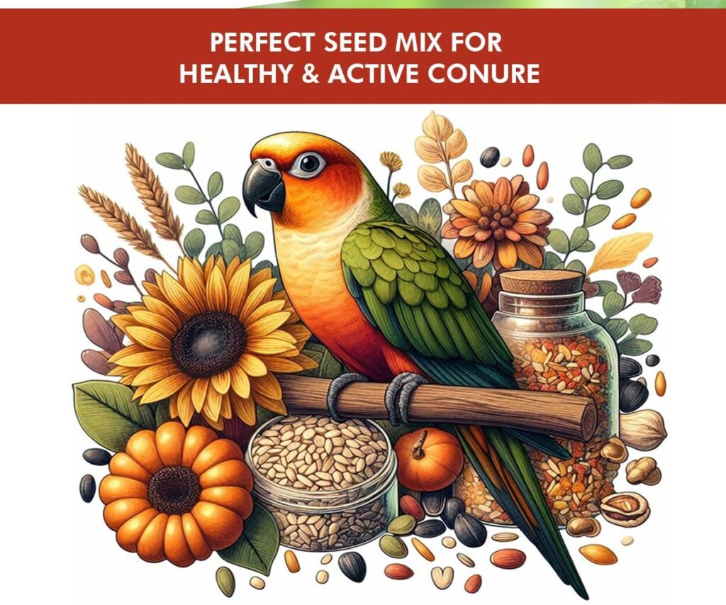 Boltz Best Bird Food for Conures – Natural Premium Seed Mix with Fruits ...
