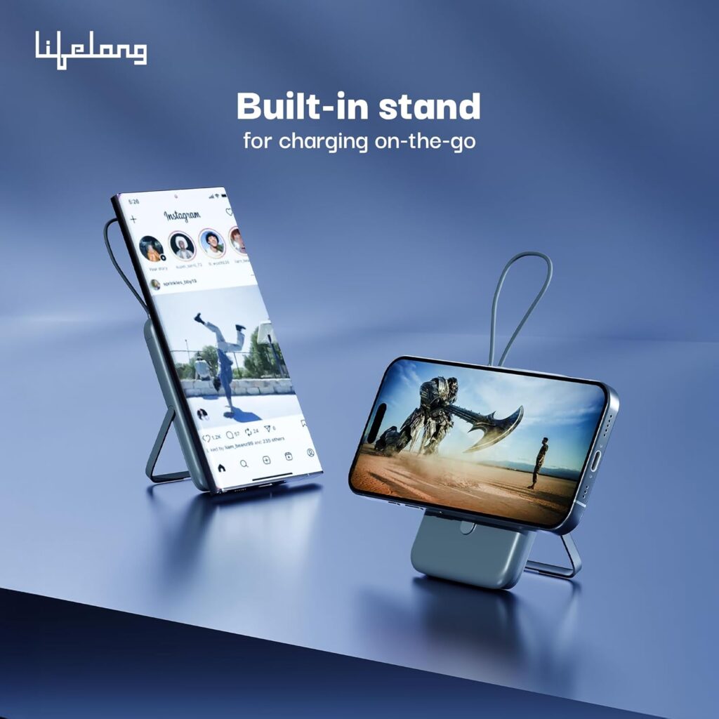 Lifelong 10000 mAh MagSafe Wireless Power Bank | 22.5 W Wired & 15 W ...