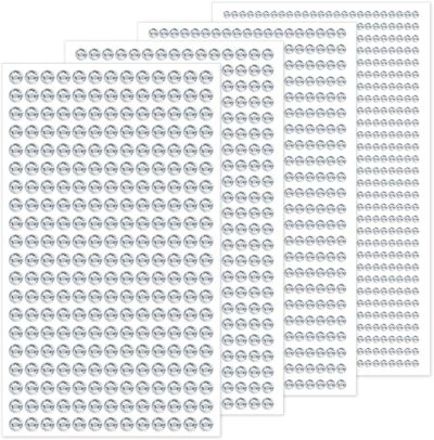 GS 12 Sheets Pearl White, Golden and Silver Crystal Stone Beads ...