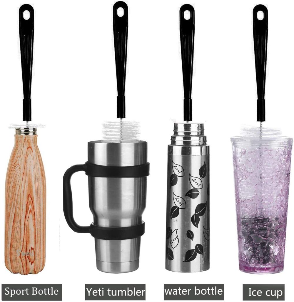 ALINK Plastic Handle 16in Extra Long Black Bottle Cleaning Brush ...