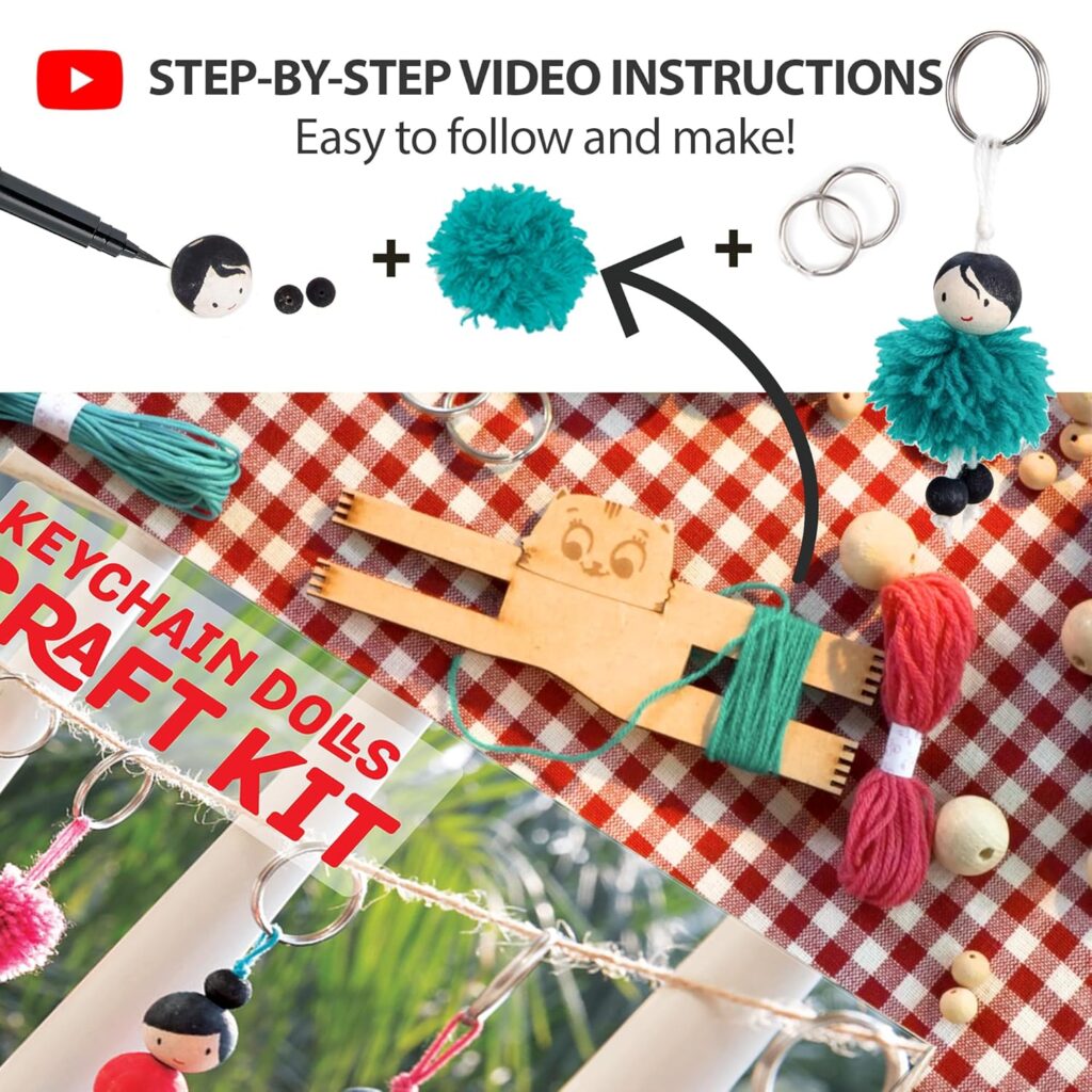 Chalk and Chuckles Keychain Dolls – Art and Craft Kit for Girls 9–12 ...