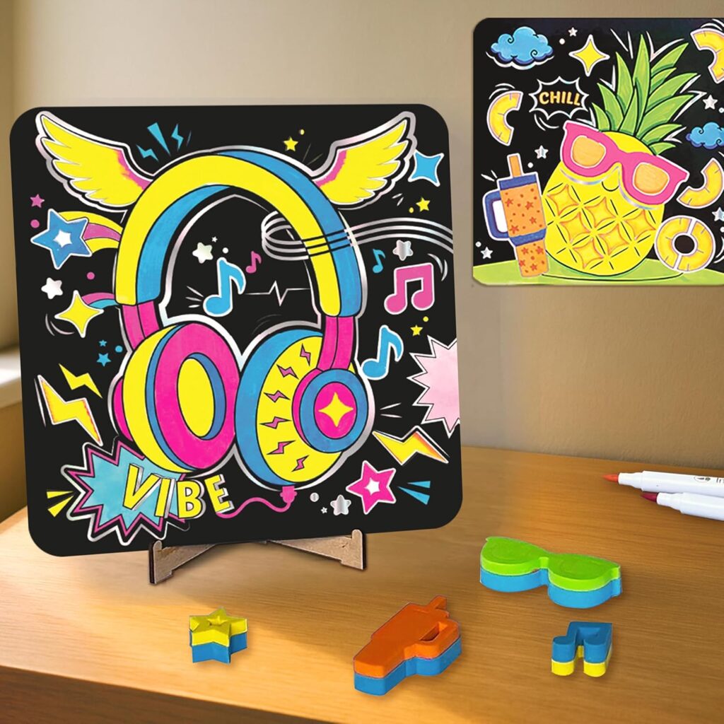 Imagimake DIY Neon Art Kit |Painting & Coloring Kit with Neon Brush ...