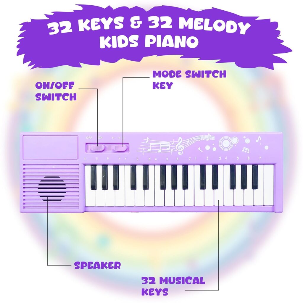 VGRASSP 32 Keys Multifunction 32 Different Melody Sound Electronic ...