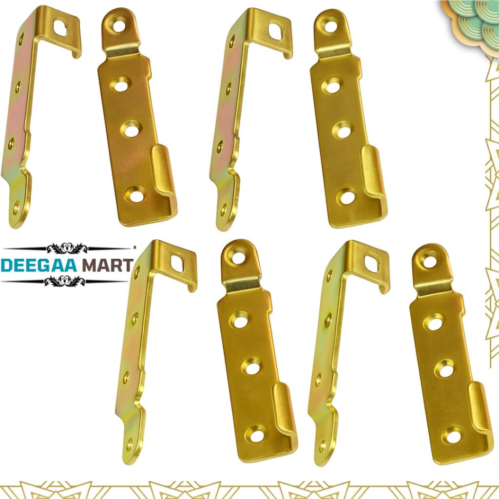 Bed Rail Brackets Set of 4 – Heavy-Duty Steel Bed Frame Connectors for ...