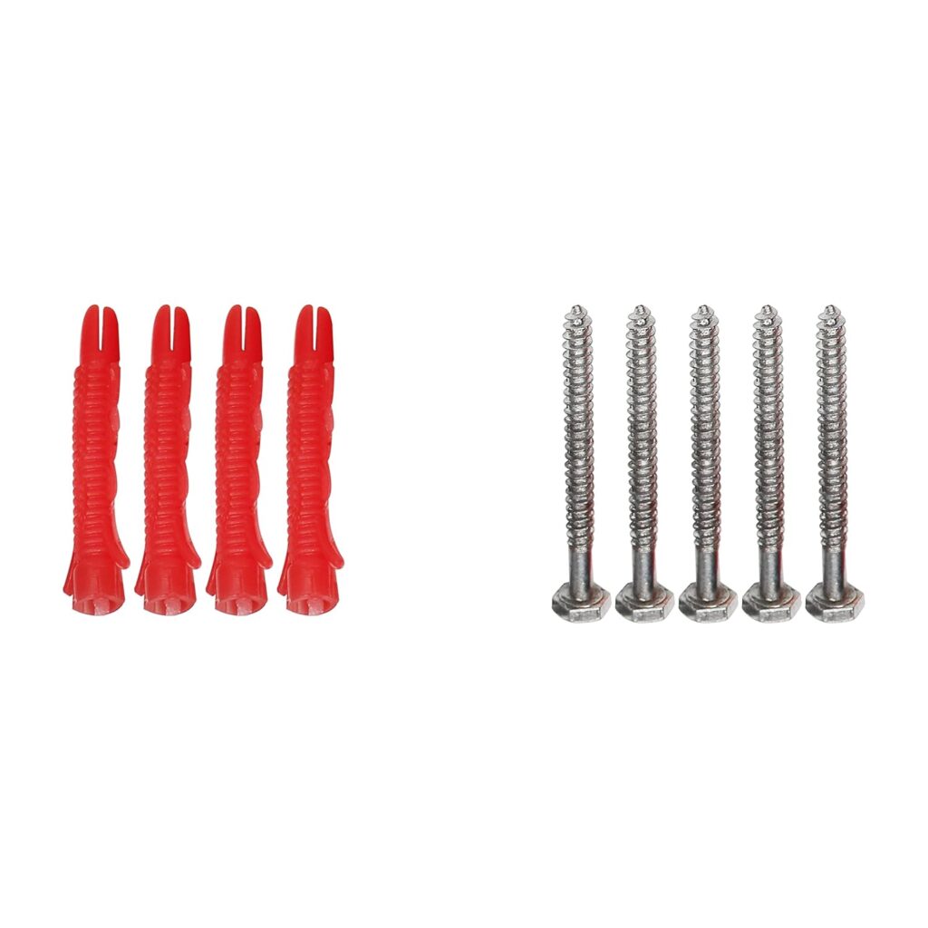 Electronic Spices 20 Pcs Drywall Anchor & Screw Kit – Ribbed Wall Plugs ...