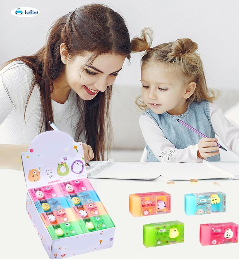 Rub Buddy Cartoon Erasers for Kids – Pack of 4 - You Mart
