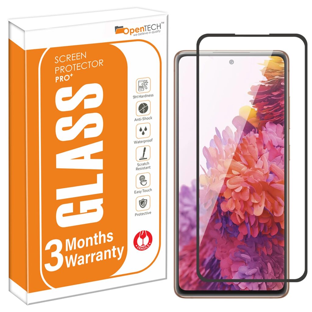 OpenTech® Military-Grade Tempered Glass Screen Protector Compatible for Samsung Galaxy S20 FE 5G ...