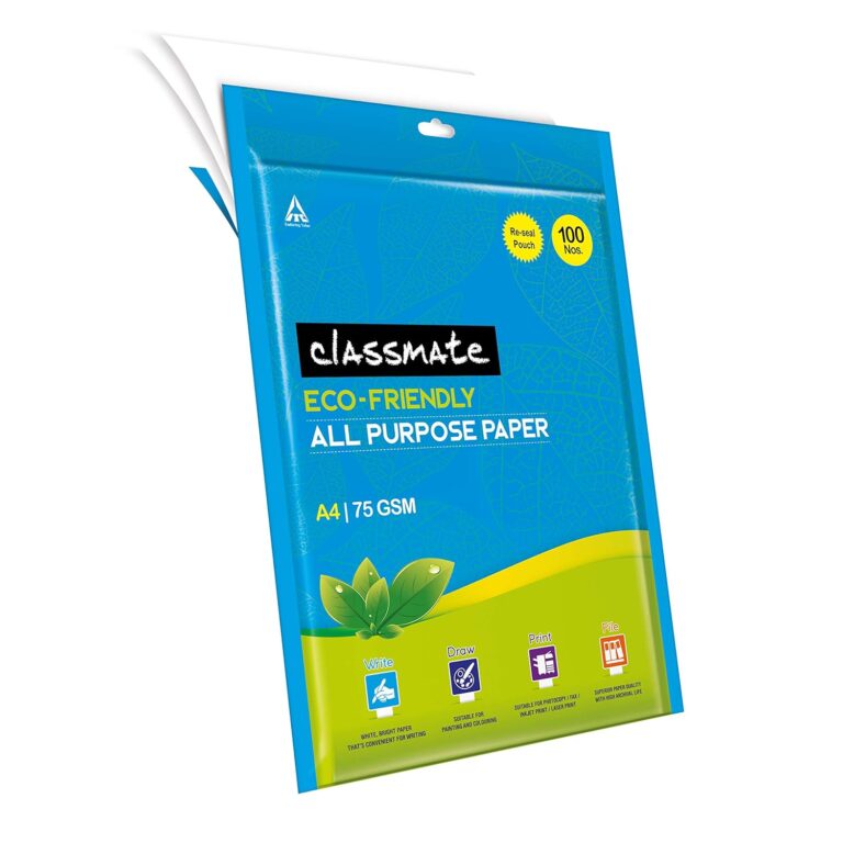 Classmate A4 Size All Purpose Paper - White, Unruled, Pack of 100 - You ...