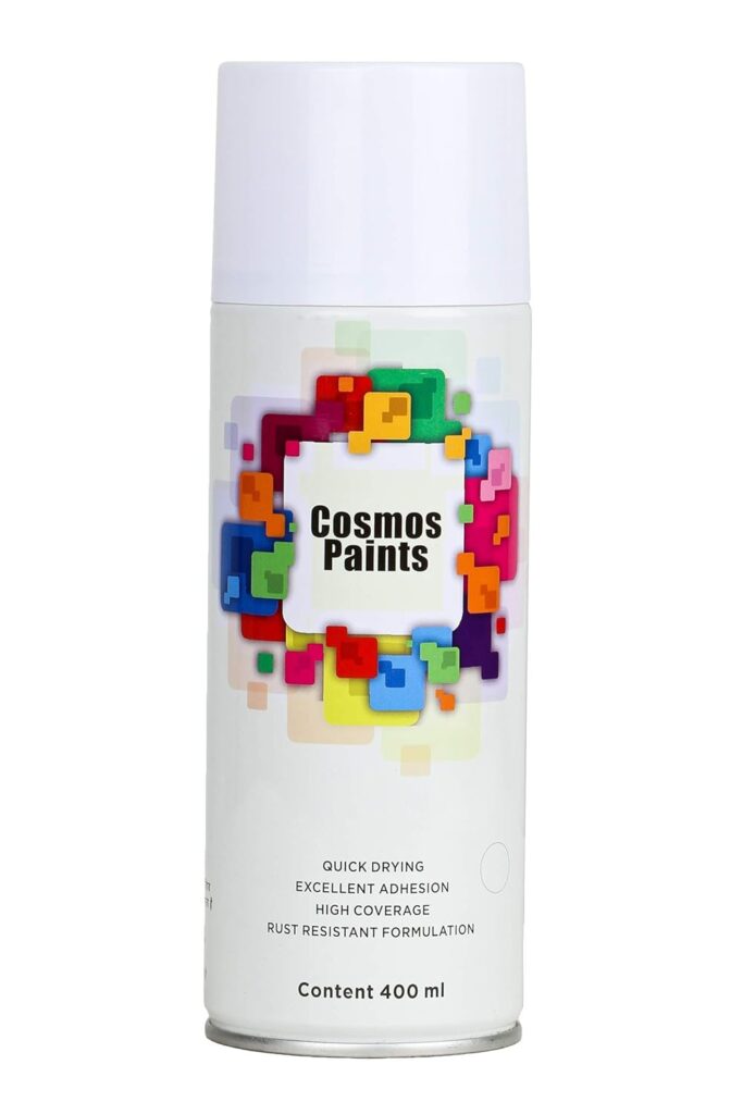 Cosmos Paints Spray - 400ml (Matt Finish, White) - You Mart