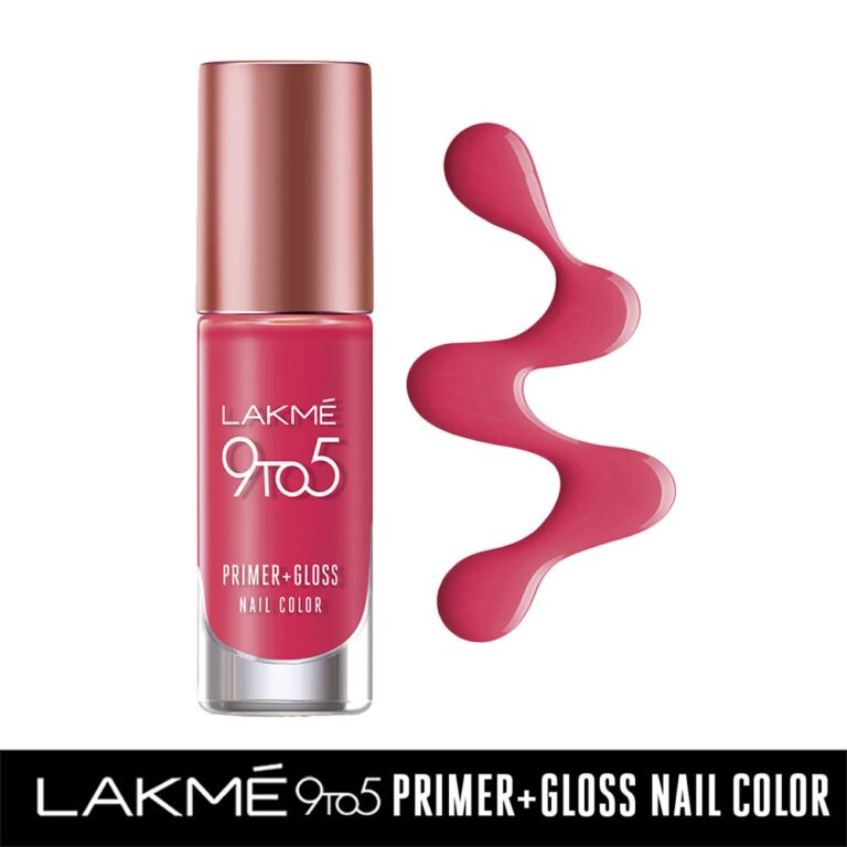 LAKMÉ 9 To 5 Primer + Gloss Glossy Finish Nail Colour, Blush Punch, 6 ...