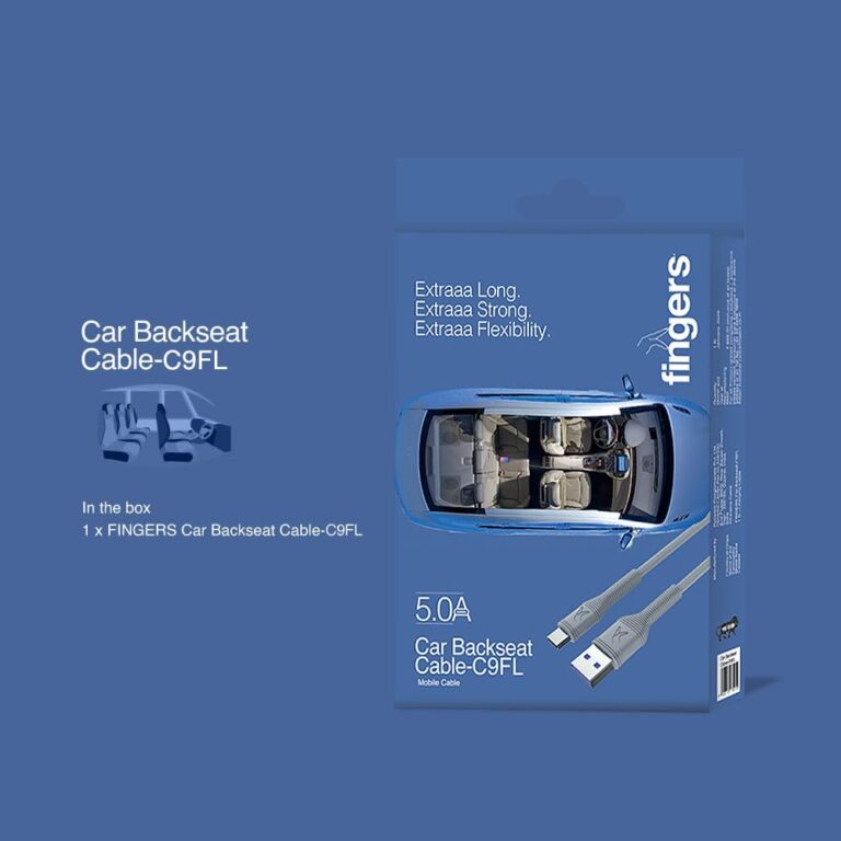 FINGERS Car Backseat-C9FL - Type-C Mobile Cable (9 feet long | Fast ...