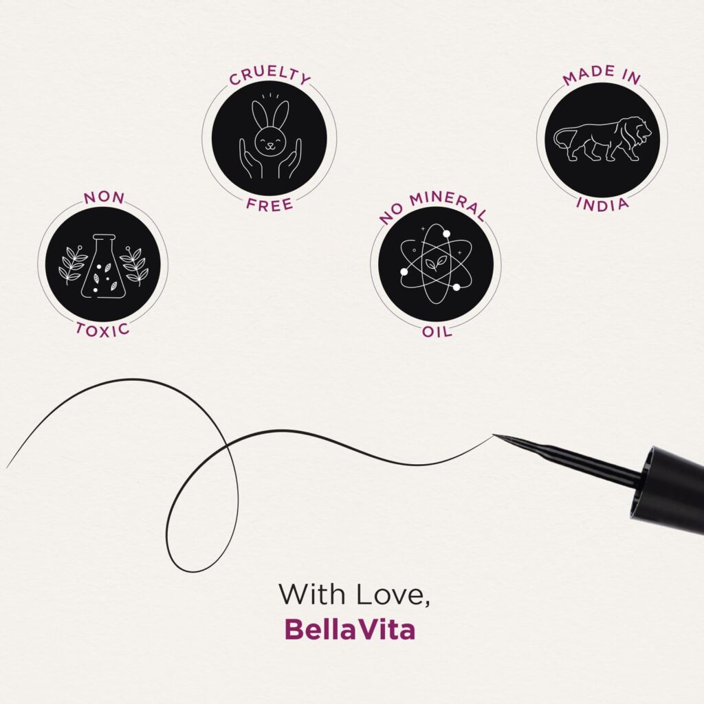 BELLAVITA Intense Drama Waterproof Smudge Proof Eyeliner 3.5ml, Black ...