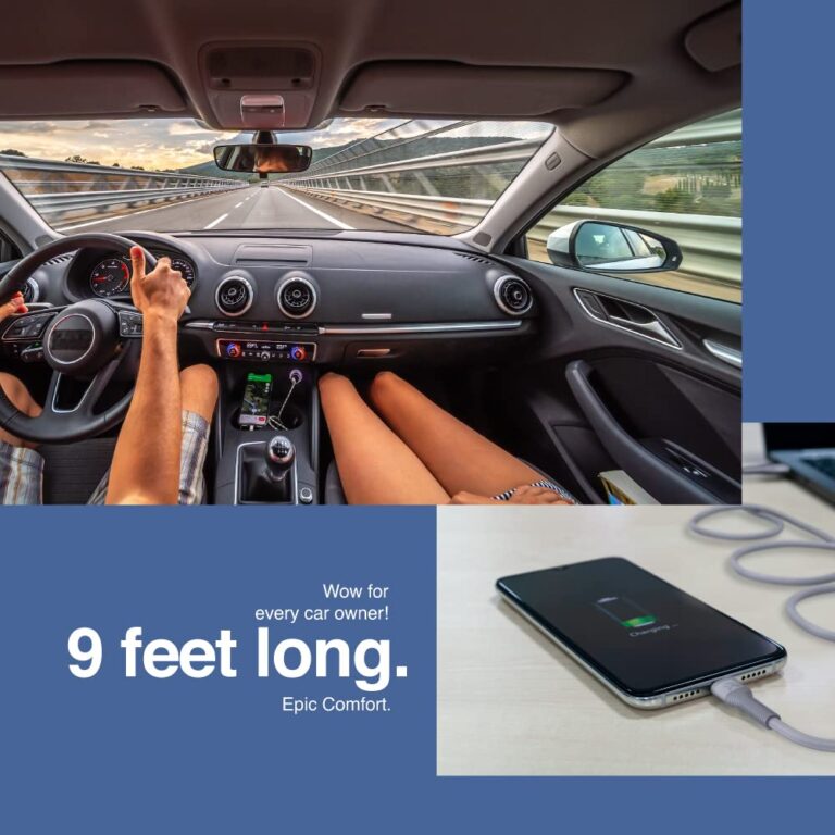 FINGERS Car Backseat-C9FL - Type-C Mobile Cable (9 feet long | Fast ...