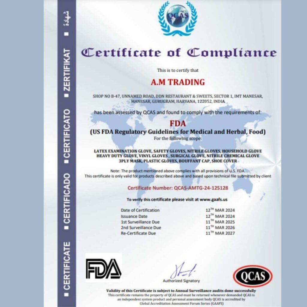 AM Safe x Latex Gloves | White | Food handling | CE Approved | Non ...