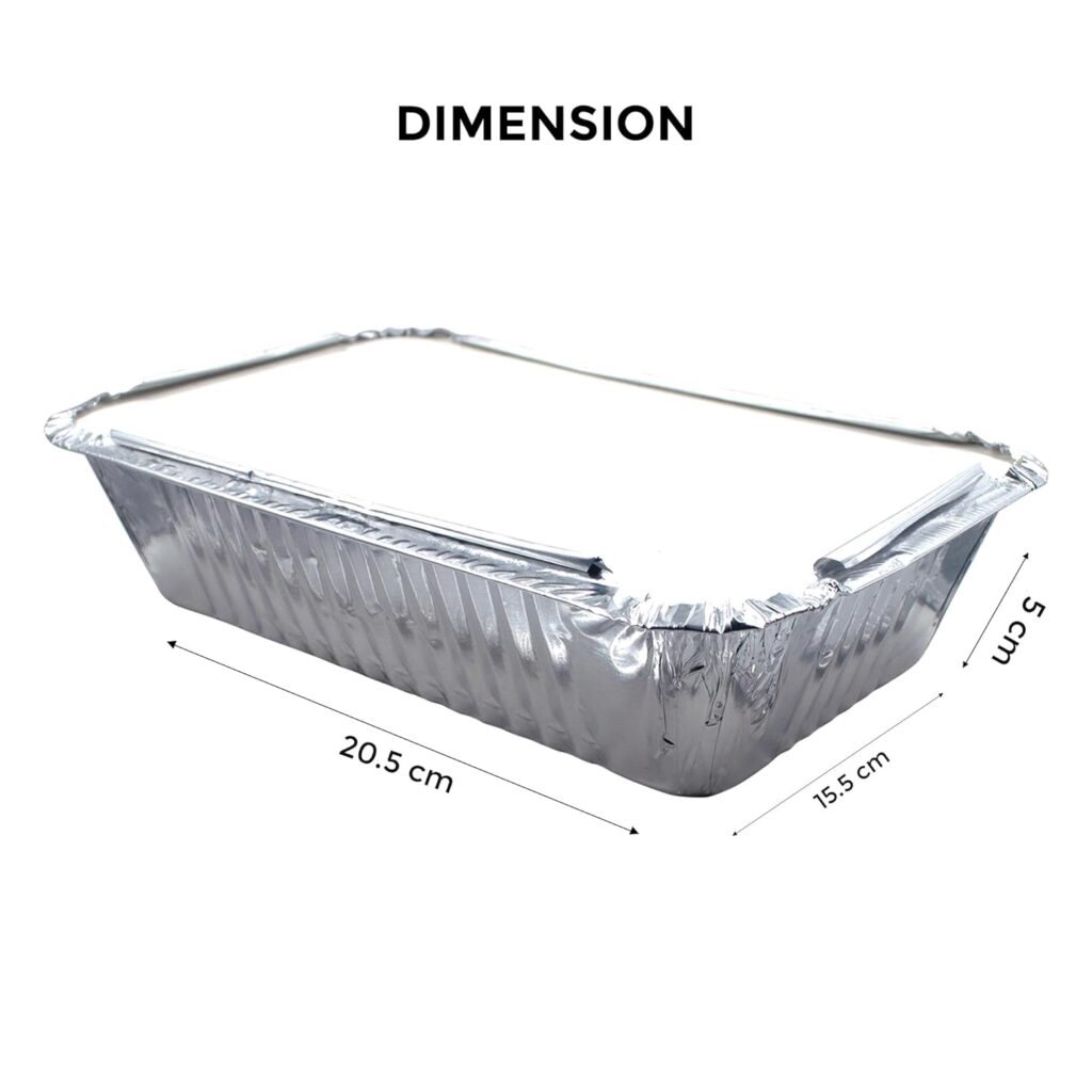 EATONS 900ml Aluminium Food Packaging Containers [25 Pack] | Leak-Proof ...