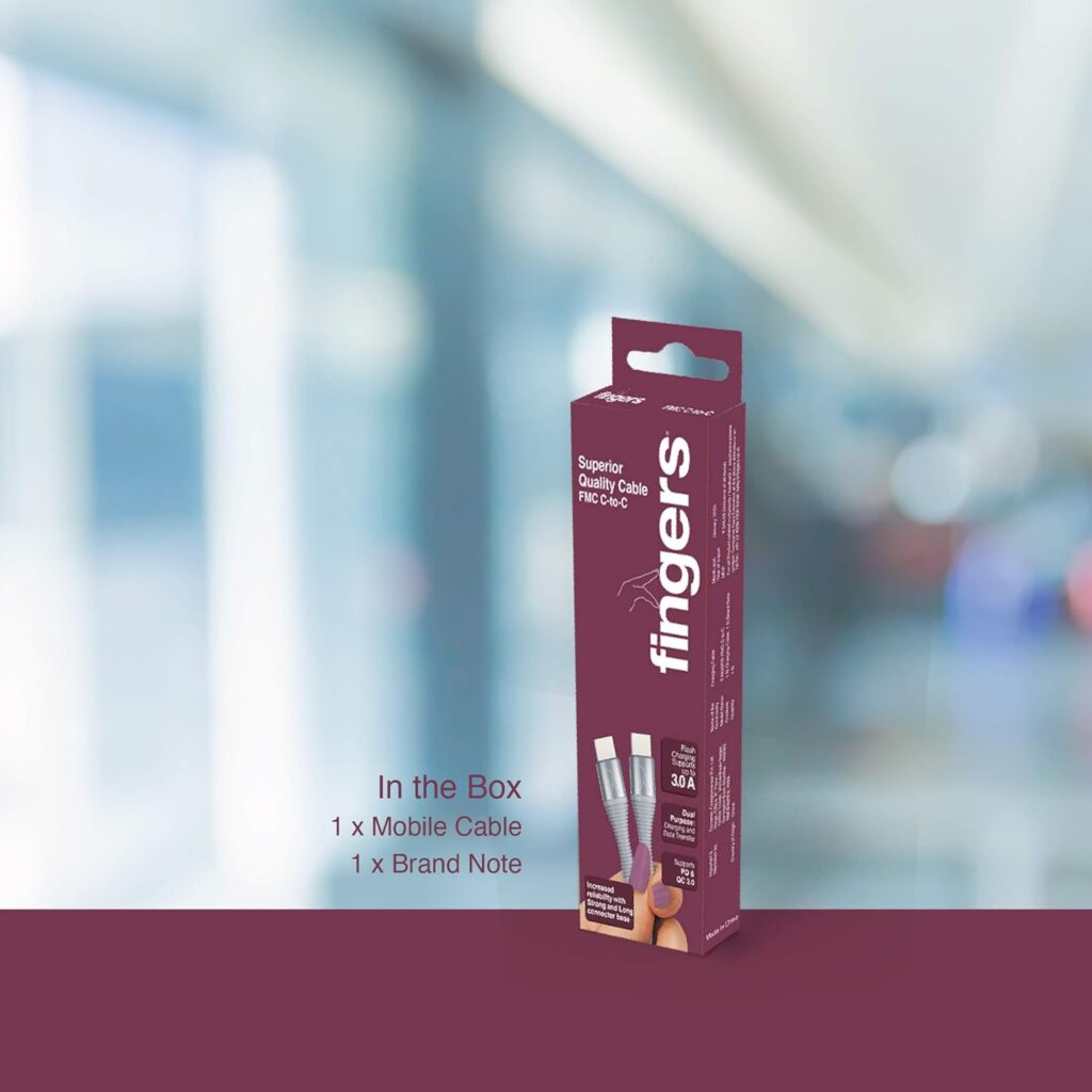 FINGERS FMC C-to-C USB-C Connector Mobile Cable with Fast Charging (up ...