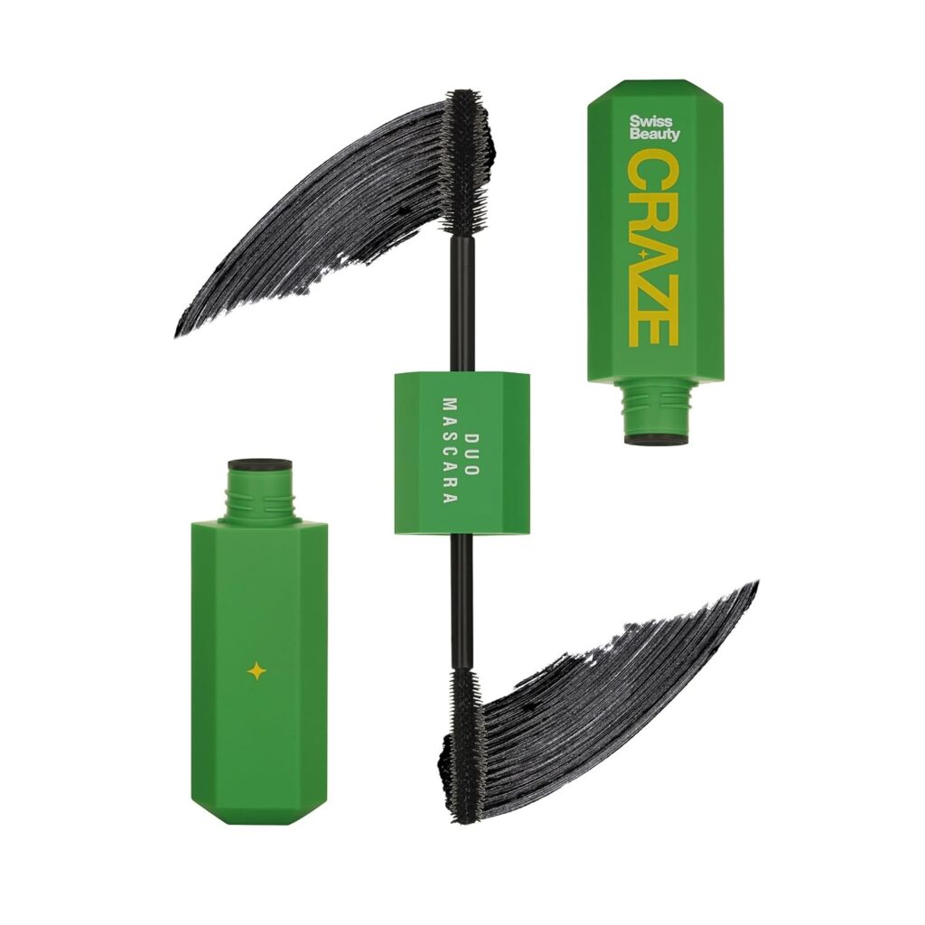 Swiss beauty Craze Duo Mascara | 2-in-1 Lengthening and Volumizing ...
