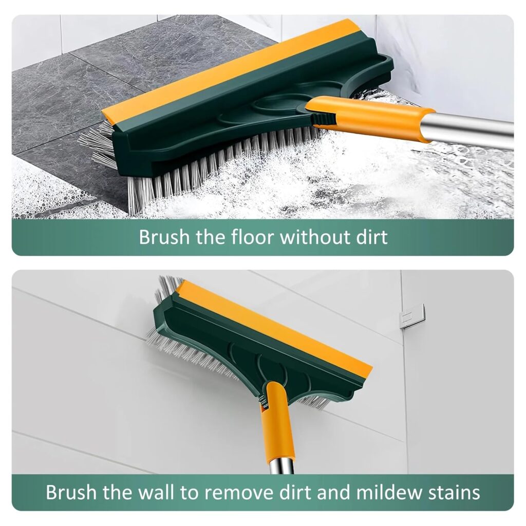 UCRAVO Floor Scrub Brush 3 in 1 Multifunctional Scrape Brush with ...