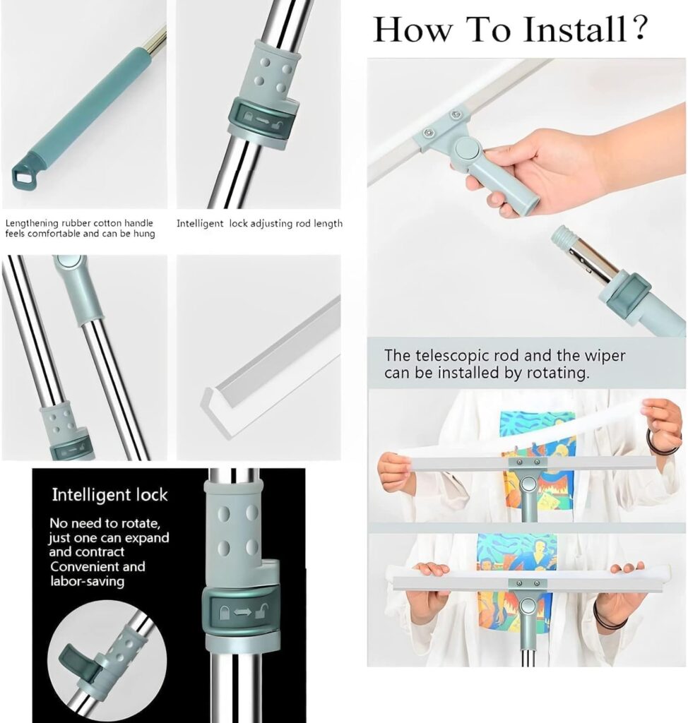 3 in 1 Magic Broom Sweeper, Wipers for Bathroom Floor, Bathroom ...