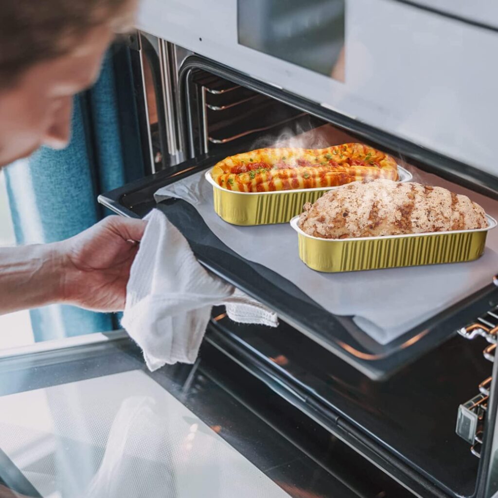 Rectangle Aluminium Tin Foil Bake & Serve Cup with Lid | Aluminium ...