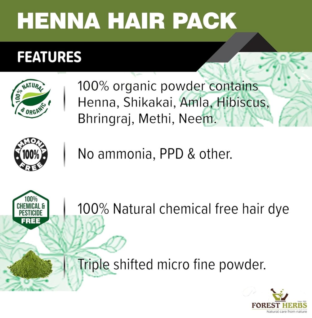 The Forest Herbs Natural Care From Nature Henna Powder (200 Grams ...